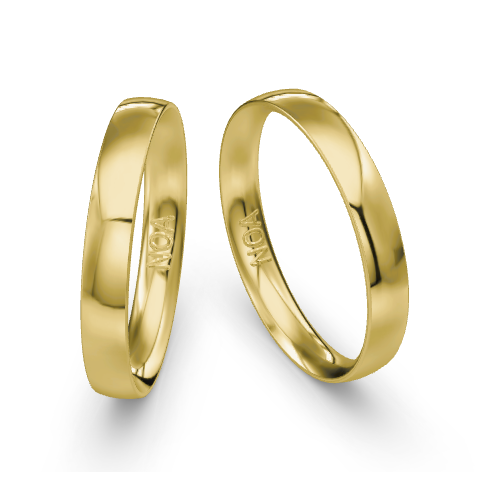 Guldringe i 3mm Selected sæt 9kt | Siersbøl wedding - Køb Guldringe i ...